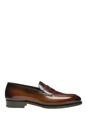 Santoni Leather Loafers - Brown