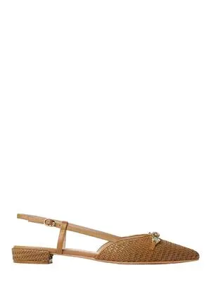 TWINSET Woven Slingback Flats - Neutrals