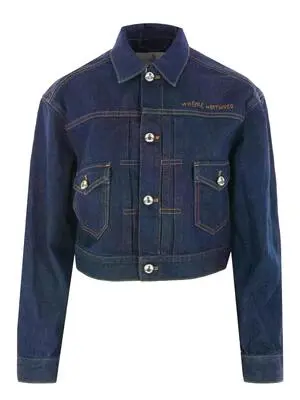 VIVIENNE WESTWOOD Marlene Cropped Denim Jacket - Blue