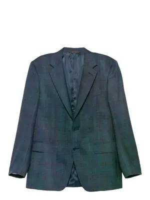 Canali Checked Blazer - Blue