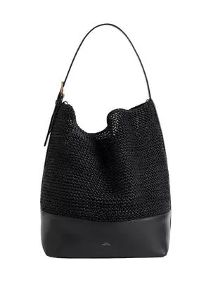 TOTEME Belted Woven Tote Bag - Black