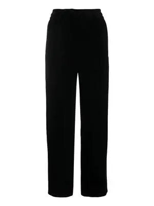 THE ROSE IBIZA Drawstring Velvet Trousers - Black