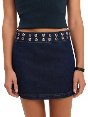 REFORMATION Jaylene Mid-rise Denim Mini Skirt - Blue