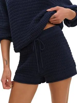 REFORMATION Collie Cotton Shorts Blue