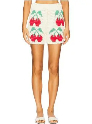 Celiab Crochet Short - Ivory Cherry