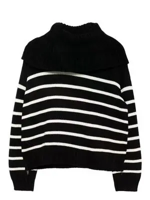 Monse Turtleneck Striped Jumper - Blue