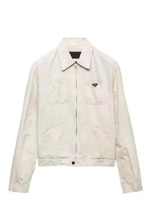 Prada Chambray Shirt Jacket - Neutrals