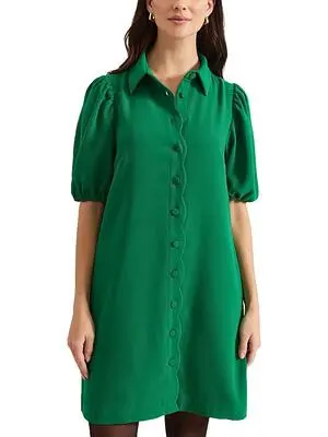 PHASE EIGHT Candice Puffed Sleeve Dress - Green