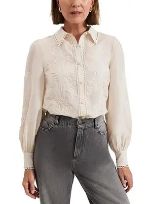 PHASE EIGHT Sequin Blouse - White