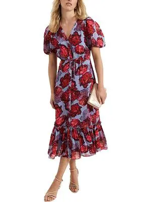PHASE EIGHT Francesca Printed Midi Dress