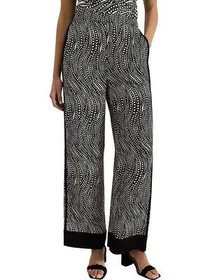 PHASE EIGHT Mariana Chain Print Trousers - Black/ivory