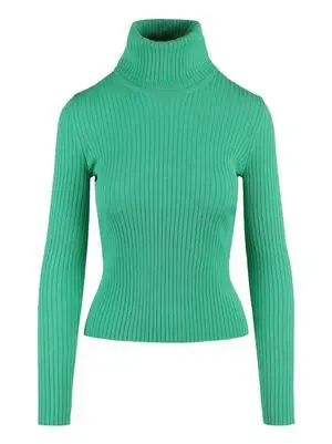 Gucci Ribbed Turtleneck Sweater - Green