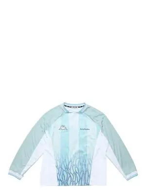 Acne Studios X Kappa Logo Long Sleeve T-shirt - Grey/light Blue