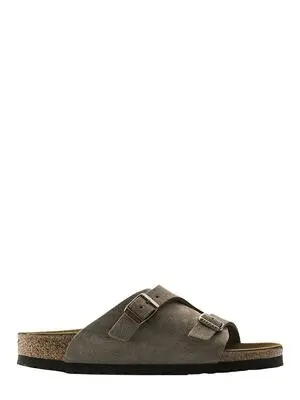 BIRKENSTOCK Zürich Suede Leather Sandals - Taupe