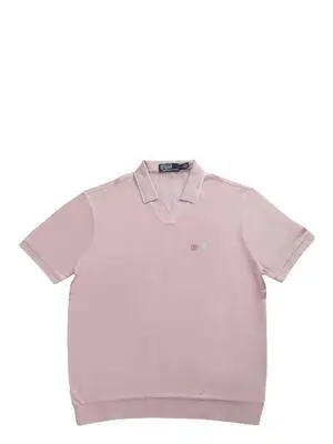 Polo Ralph Lauren Shortsleeve Jaquard Pique Fashioned Jonny Collar Polo - Garden Pink/white