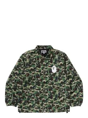 A BATHING APE Camo Coach Jacket - Green