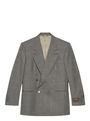 Gucci Prince Of Wales Wool Formal Jacket - Black/brown