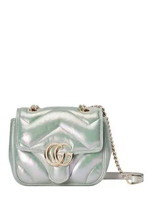 Gucci Gg Marmont Mini Shoulder Bag - Green Iridescent