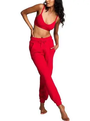 NEGATIVE UNDERWEAR Waffle Knit Jogger - Cerise