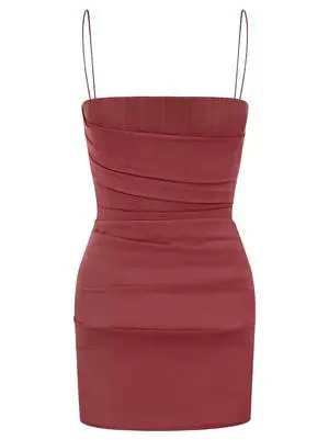 Alex Perry Draped Mini Dress - Orange