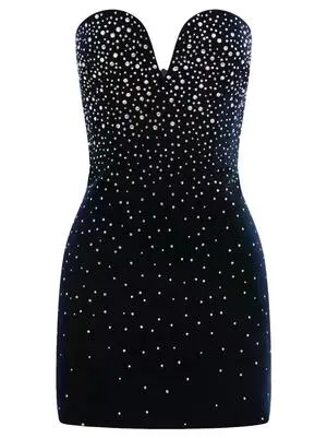 Alex Perry Crystal-embellished Mini Dress - Blue