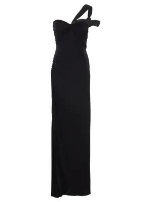 TOM FORD Draped Sleeveless Dress - Black