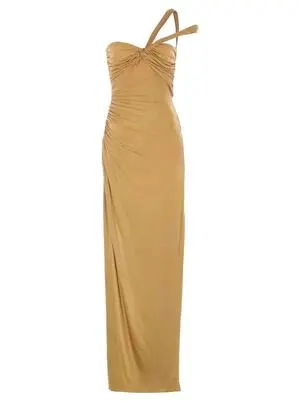 TOM FORD Draped Midi Dress - Gold