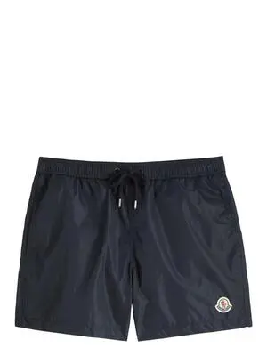 Moncler Logo Nylon Swim Shorts - Navy