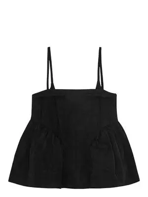 Cecilie Bahnsen Peplum Top - Black