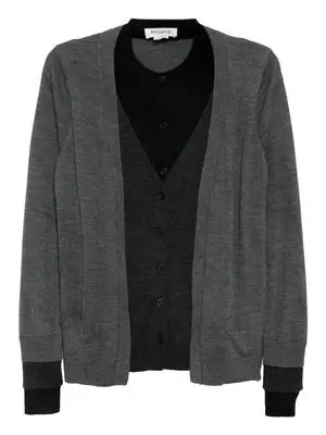 Monse Paneled Cardigan - Grey