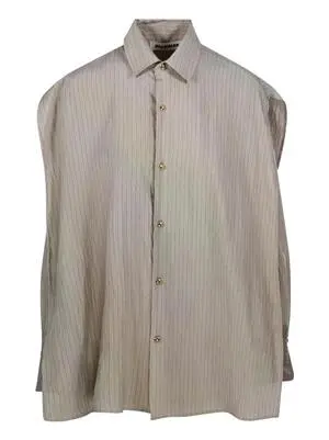 DARKPARK DARKPARK Cape-Attached Pinstripe Shirt