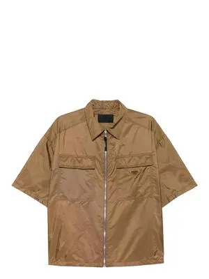 Prada Zip-up Shirt - Brown