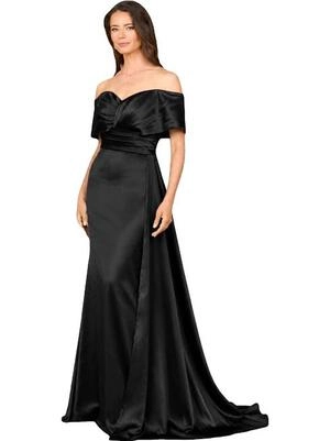 LARA NEW YORK LARA New York Off-Shoulder Satin Dress Black