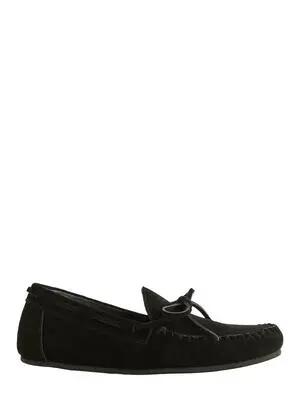 REFORMATION Annette Moccasin Black Suede