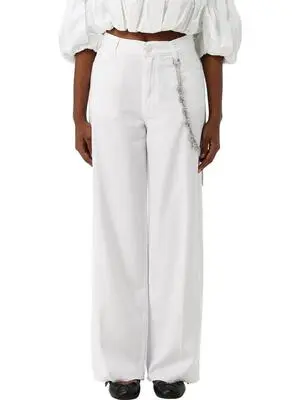 Pinko Wide Leg Jeans - White