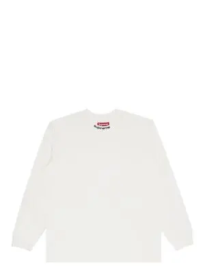 Supreme Embroidered Collar Long-sleeve Top - White