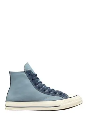 CONVERSE Chuck 70 High With Leather Overlays - Blue
