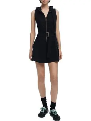 Desigual Hooded Sleeveless Minidress - Black
