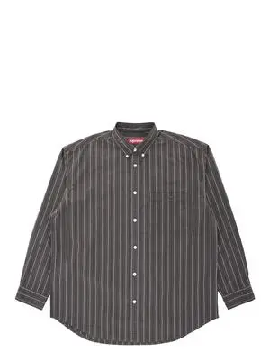 Supreme Loose Fit Stripe Shirt - Grey