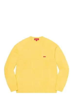 Supreme Supreme Tonal Checkerboard Small Box Sweater Yellow