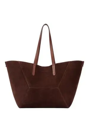 Brunello Cucinelli Bc Duo Large Suede Tote - Brown