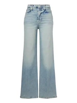 7 For All Mankind Jo Low-rise Flared Jeans - Blue