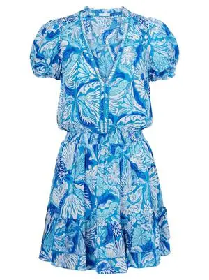Poupette St Barth Bibi Floral Mini Dress - Blue