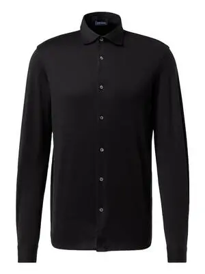 Thom Sweeney Cotton Jersey Shirt - Black