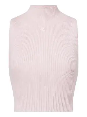COURREGES Courrèges Ribbed Tank Top - Pink