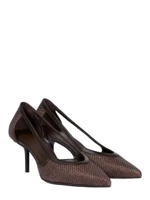 Max Mara Raffia-effect Pumps - Brown