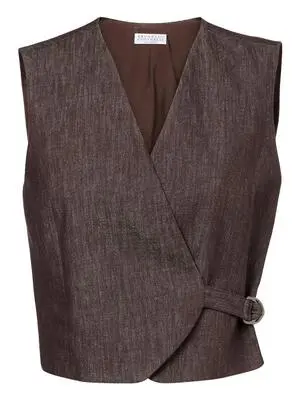Brunello Cucinelli Cotton Vest - Brown