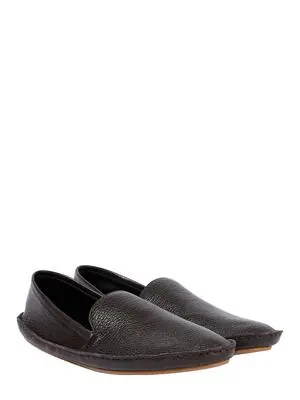 THE ROW Vasko Leather Loafers - Brown