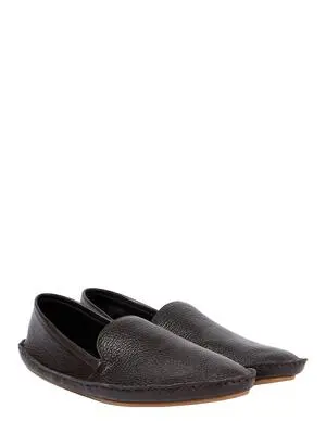 THE ROW The Row Vasko Leather Loafers Brown