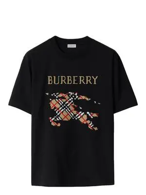 Burberry Cross Stitch Ekd​ Cotton T-shirt - Black